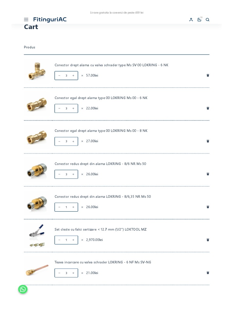 Rendeles Lista Fitinguri AC | PDF