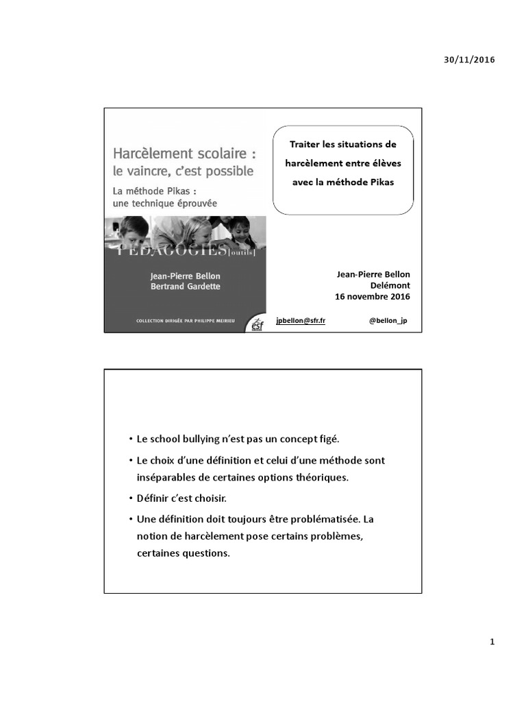 Méthodes Pikas Et Olweus | PDF
