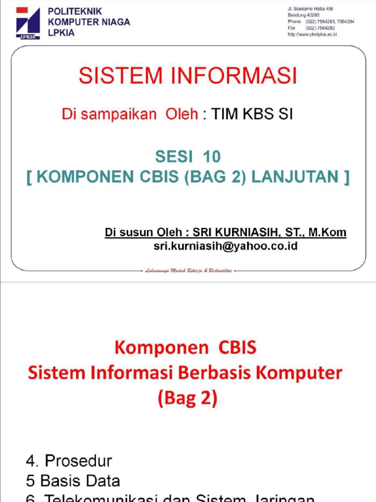 Komponen Cbis (Bag2) Lanjutan | PDF
