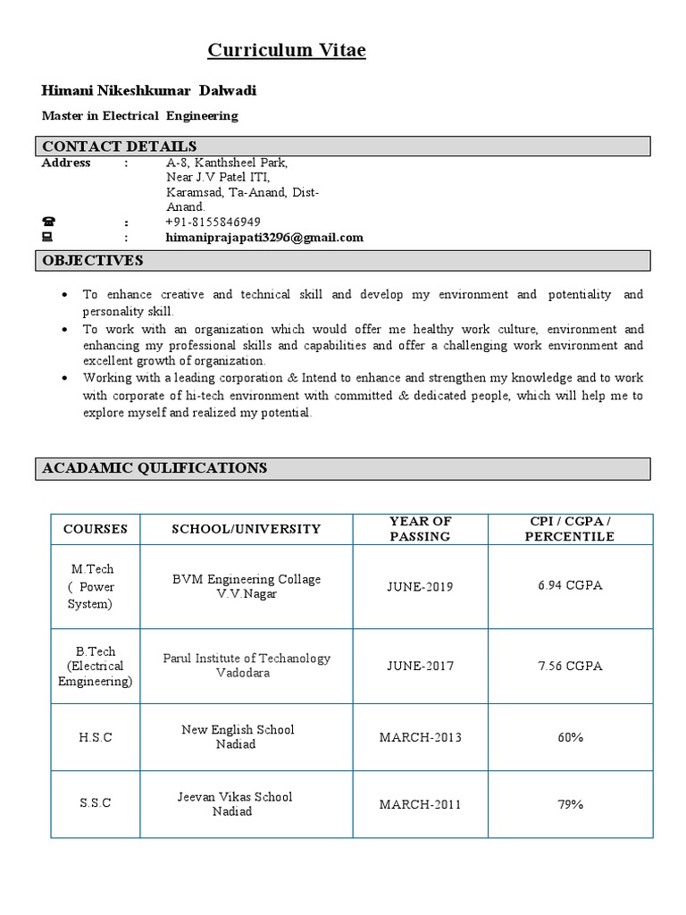 CV - Himani Dalwadi | PDF CV - Himani Dalwadi | PDF