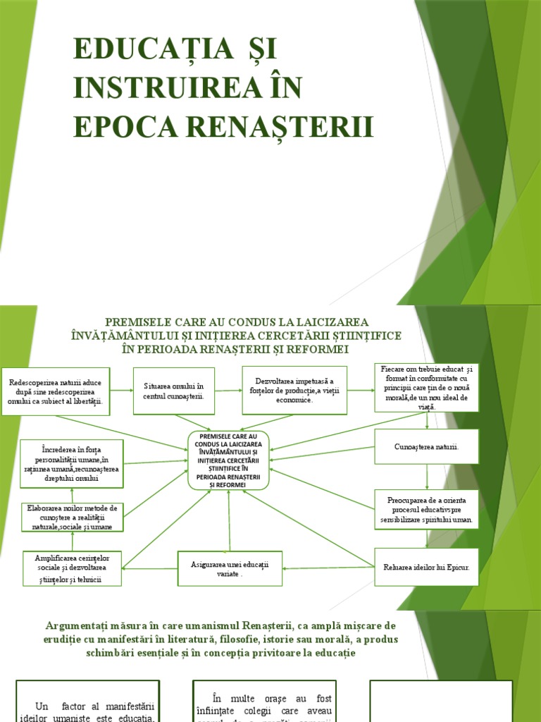 Educatia Si Instuirea in Epoca Renasterii | PDF