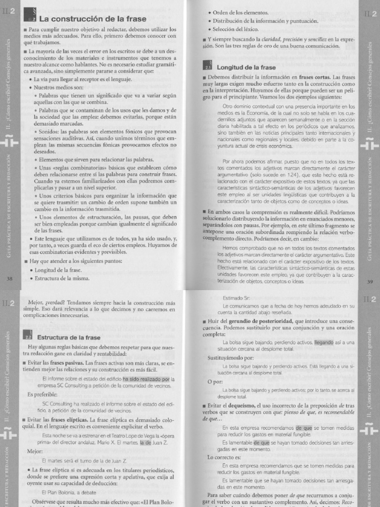 Activ 1. La Construccion de La Frase | PDF