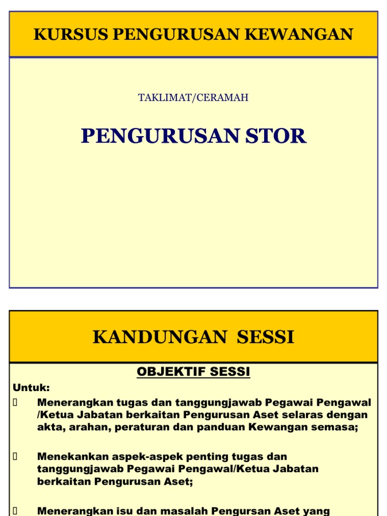 6000 Pengurusan Stor | PDF