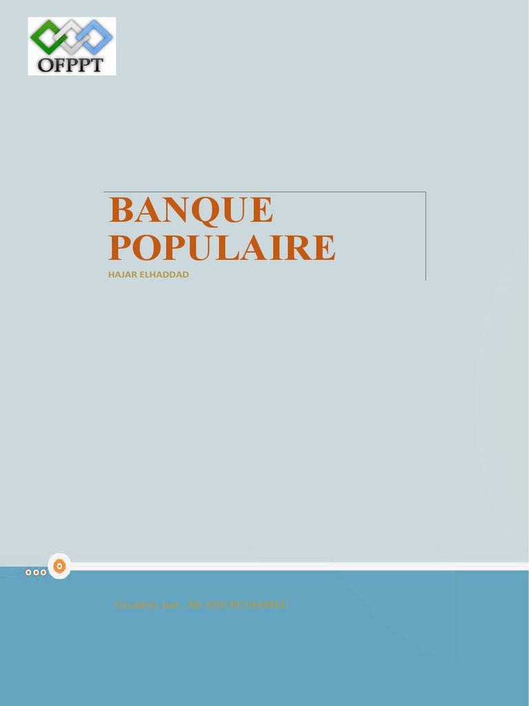 Rapport Stage BP | PDF | Chèque | Banques