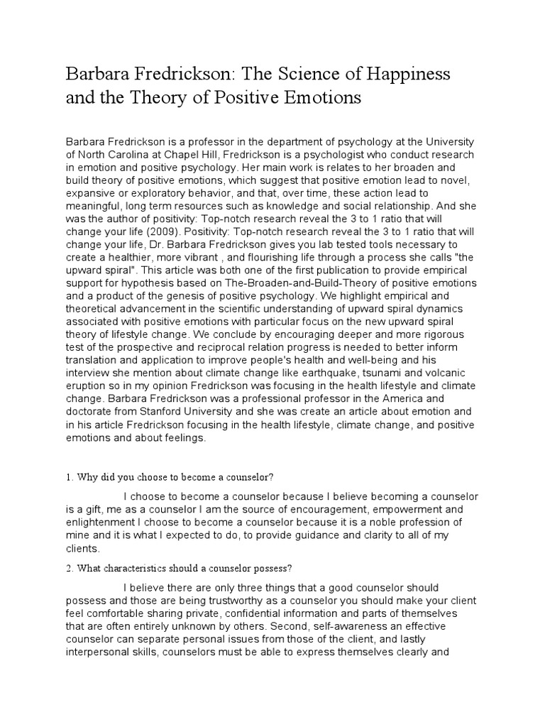 Barbara Fredrickson | PDF