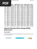 SWG & Awg Table | PDF | Wire | Manufactured Goods