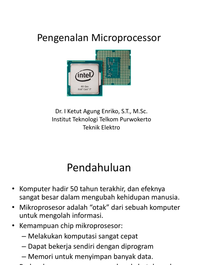 01 - Pengenalan Microprocessor | PDF