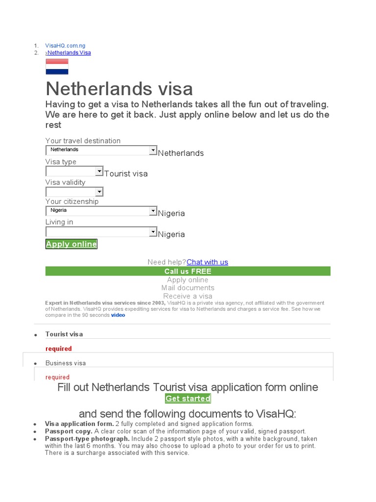 Netherlands | PDF | Travel Visa | International Law