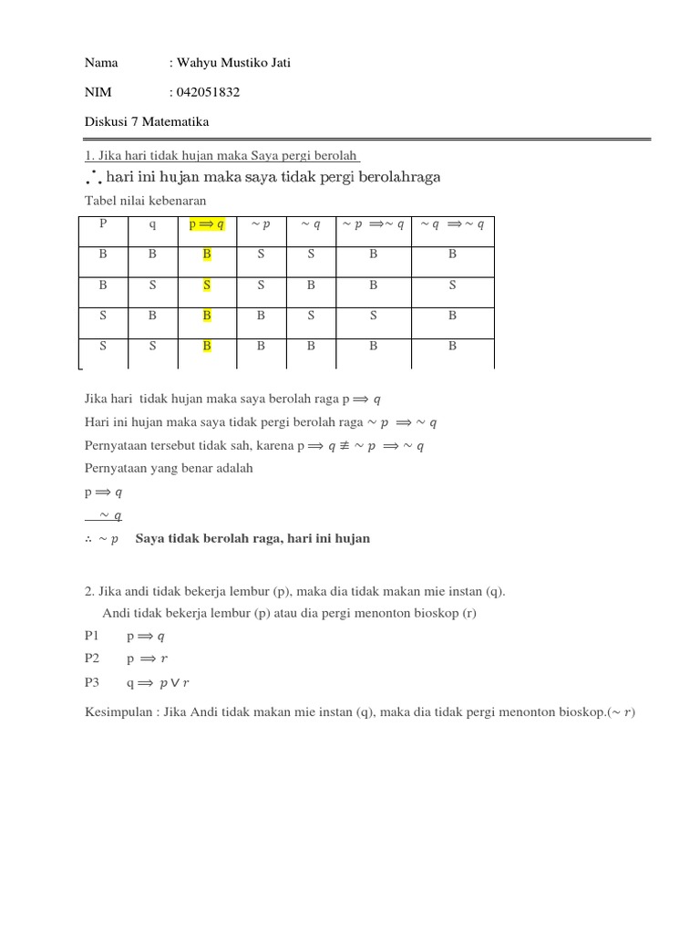 Diskusi 7 Matematika | PDF