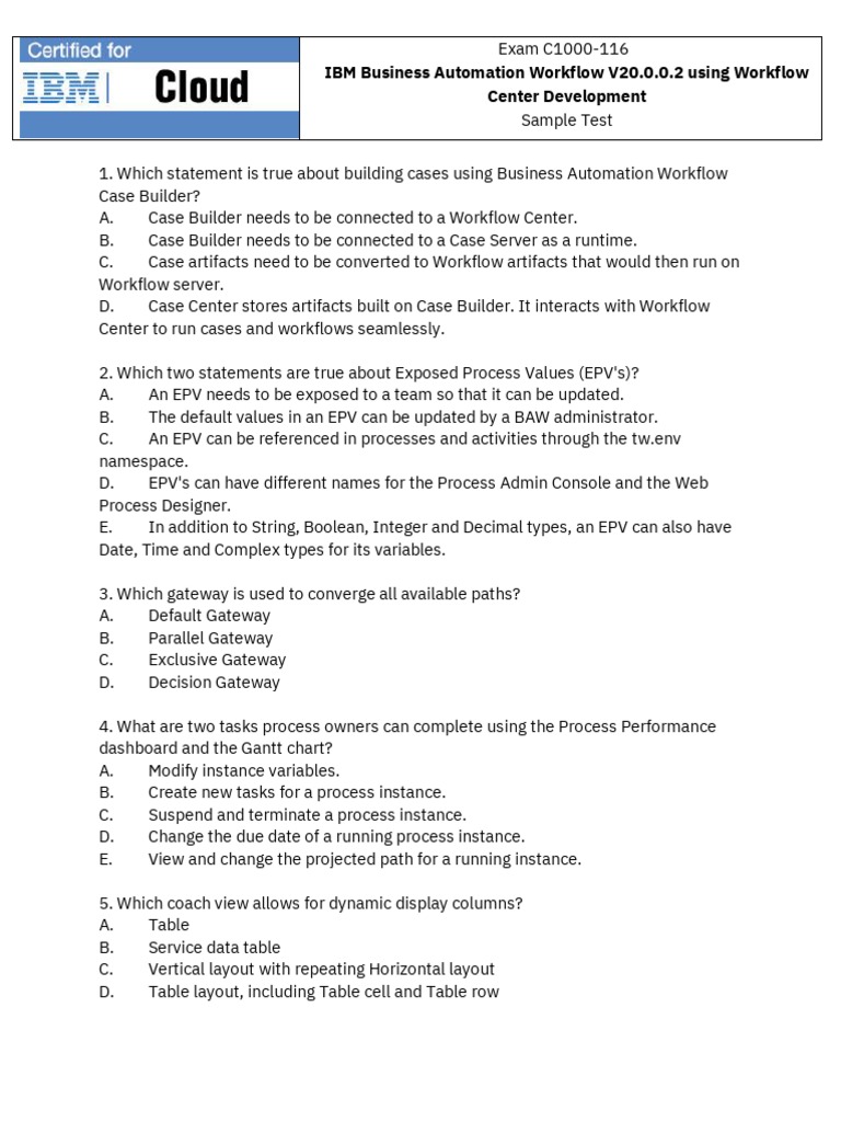 C1000-116 Sam | PDF | Computers | Technology & Engineering