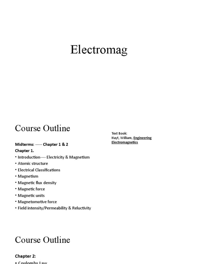Electromag Module 1 Midterms | PDF | Atoms | Electron