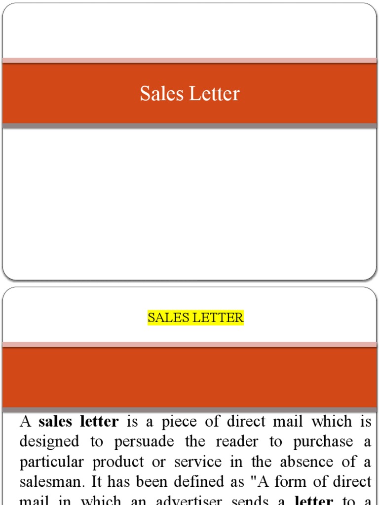 Sales Letter Intro | PDF | Sales | Business Economics