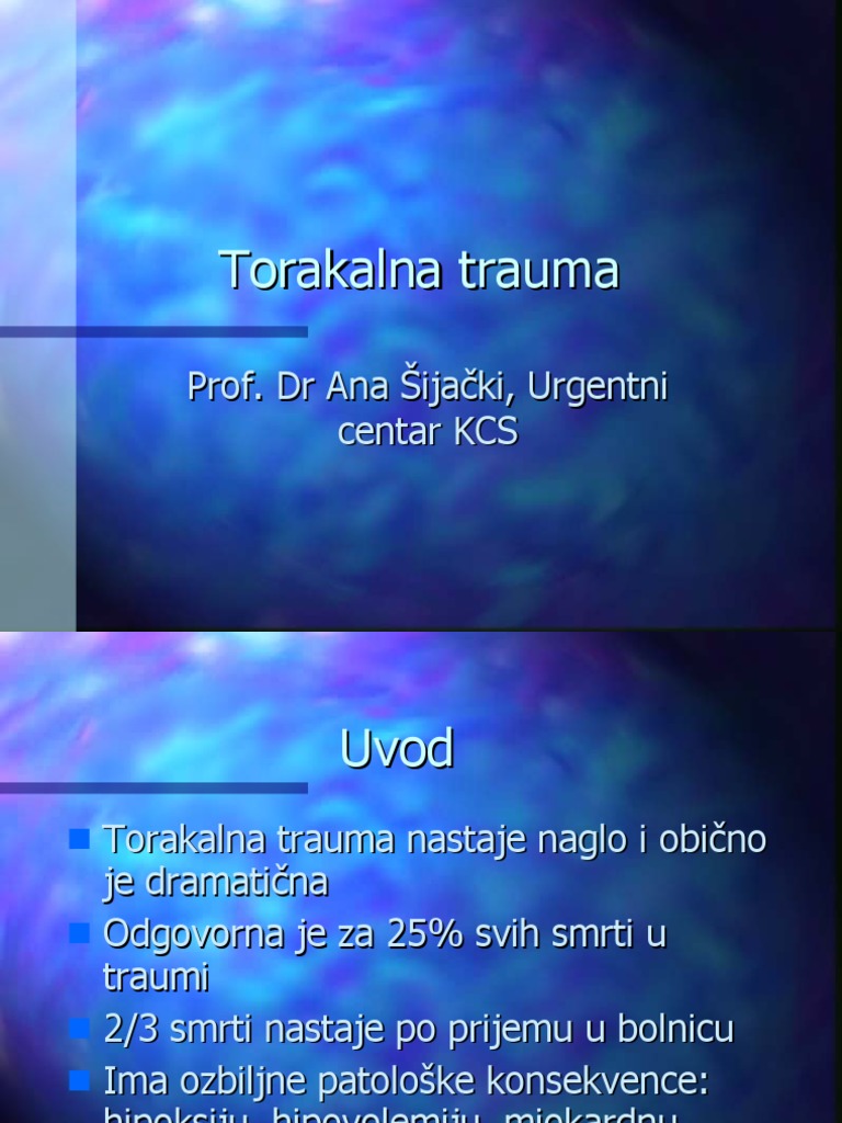 02-Trauma Grudnog Kosa Predavanje | PDF