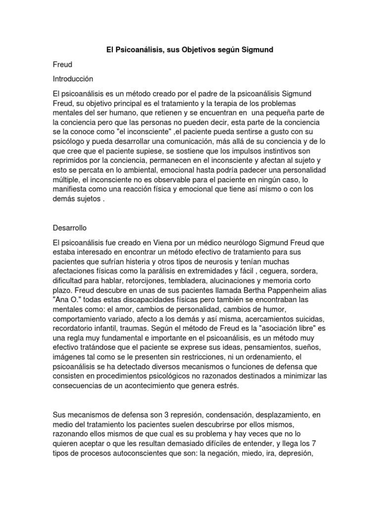Ensayo Perspectivas Teoricas | PDF | Psicoanálisis | Sigmund Freud