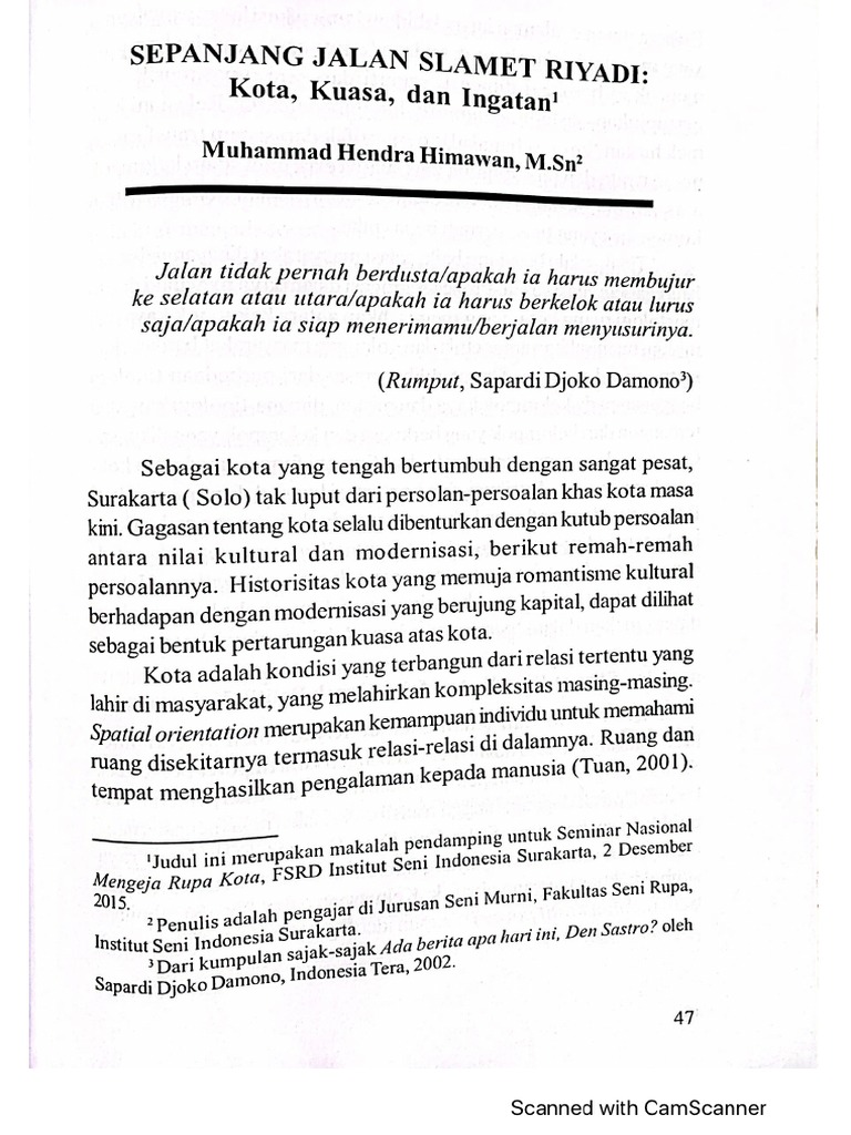 Sepanjang Jalan Slamet Riyadi | PDF