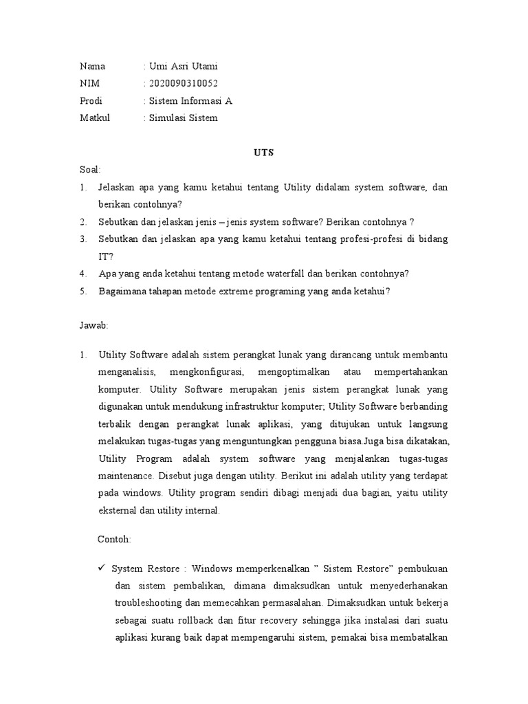 UTS - Simulasi Sistem | PDF