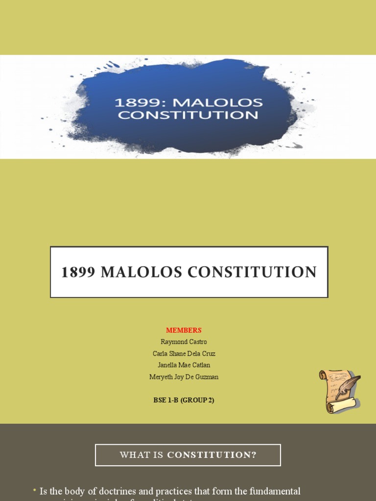 1899 Malolos Constitution | PDF