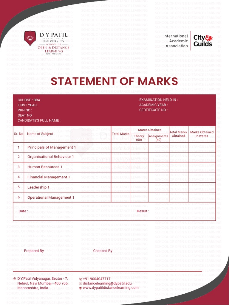 Marksheet | PDF