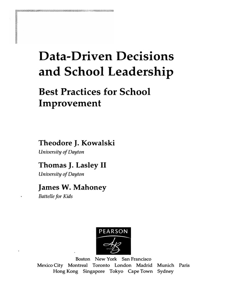 Theodore J. Kowalski, Thomas J. Lasley, James W. Mahoney - Data Driven ...