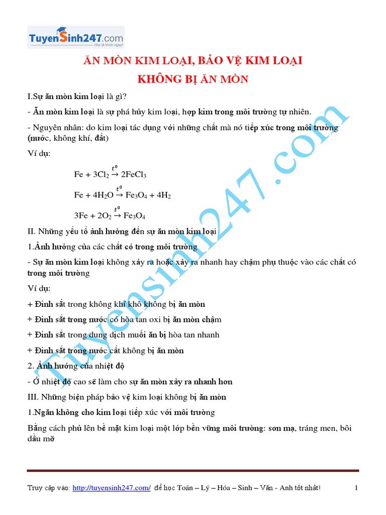 Ăn Mòn Kim Lo I | PDF