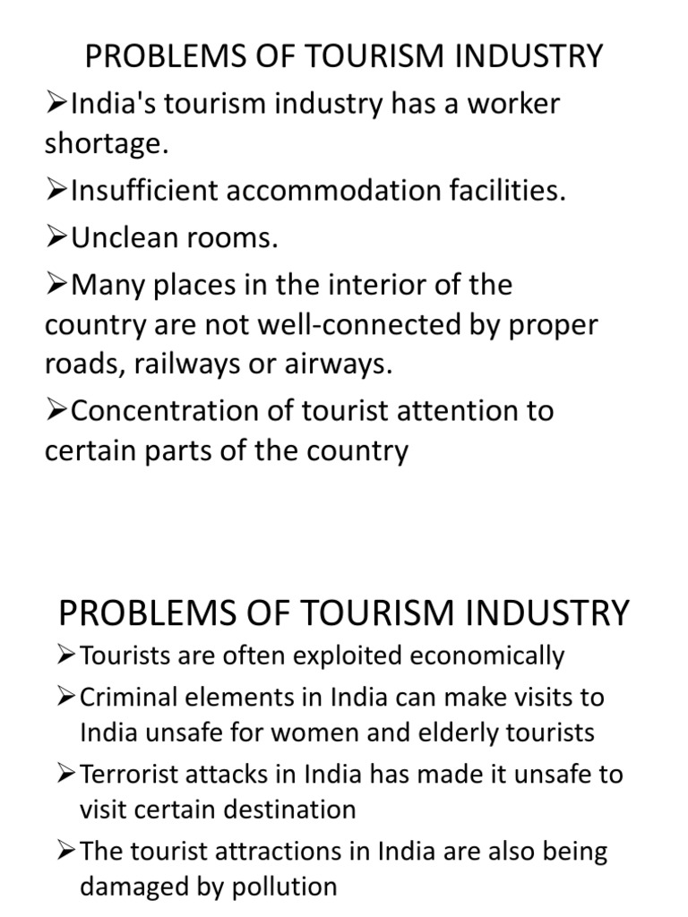 Problems of Tourism Industry | PDF