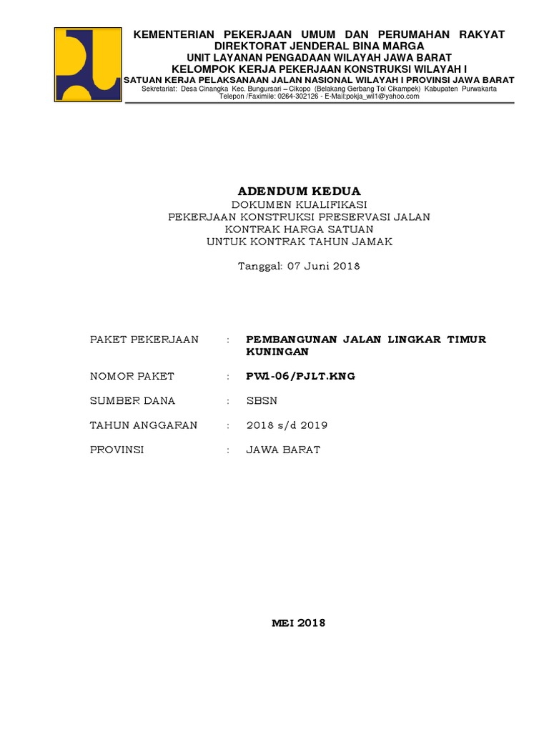 Adendum Kedua - Kuningan | PDF
