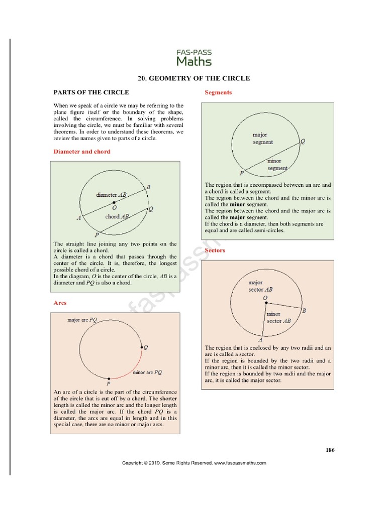 Geometry of Circles Theorems | PDF