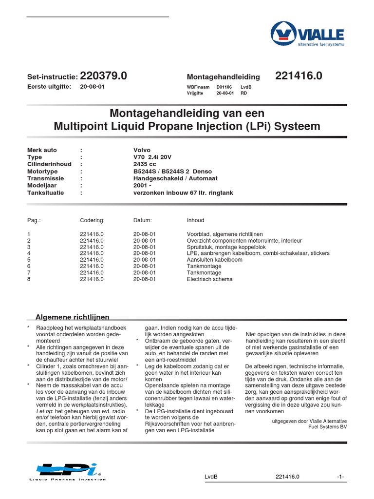 Montagehandleiding Van Een Multipoint Liquid Propane Injection (LPi ...