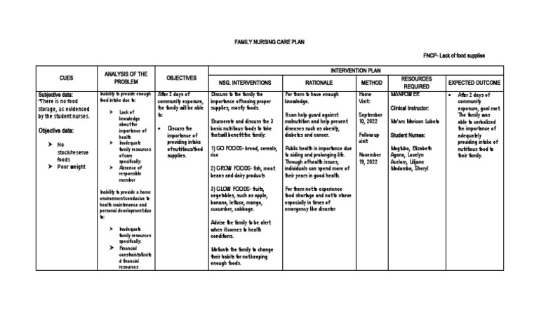 FNCP - Lack of Food Supplies | PDF | Foods | Food Security