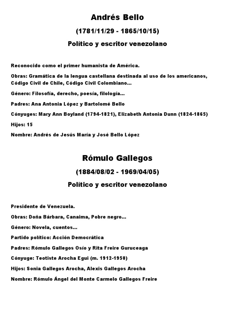 Andrés Bello | PDF