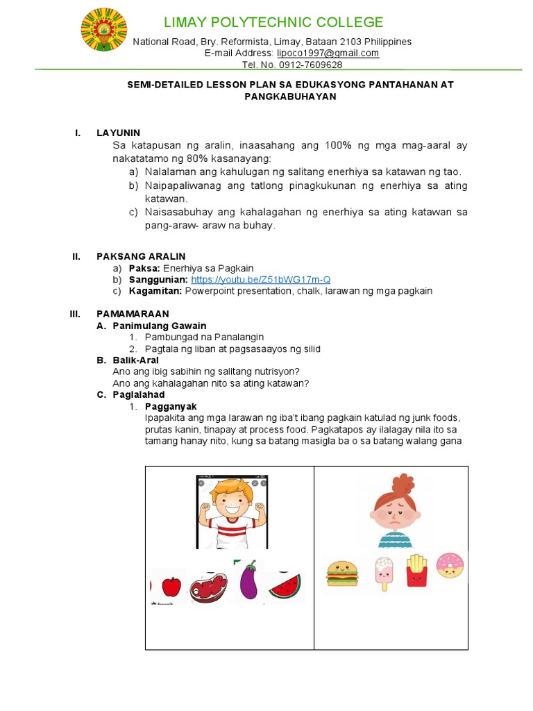 Epp Lesson Plan Detailed | PDF