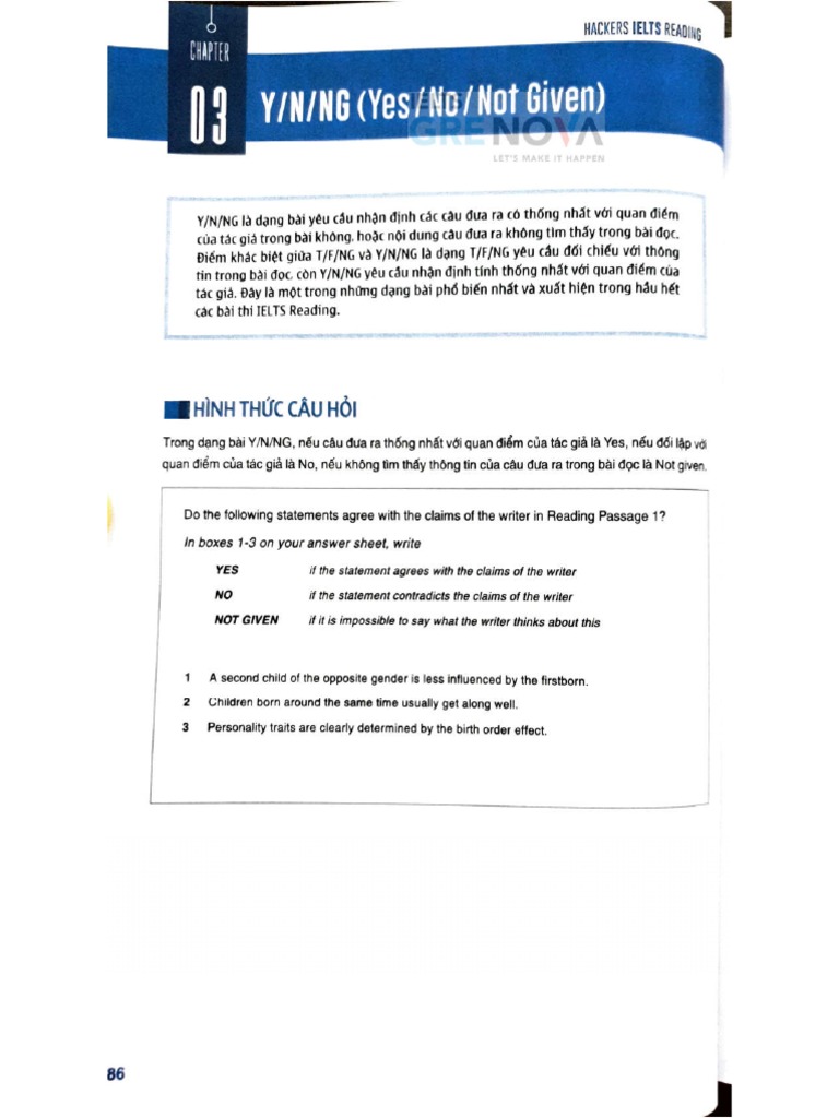 Hacker IELTS READING-chapter3 | PDF