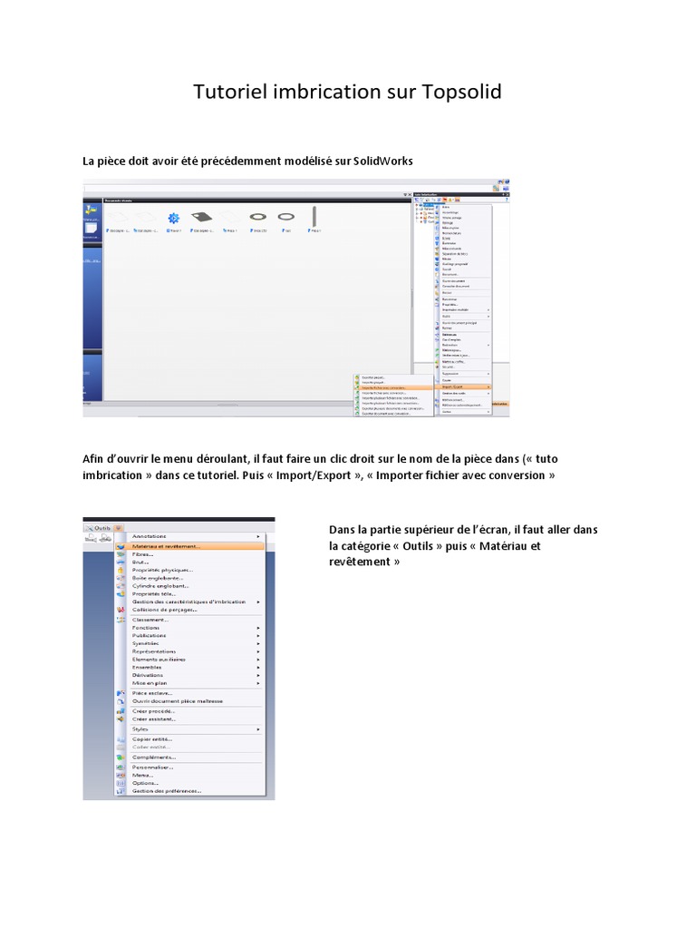 Tutoriel Imbrication Sur Topsolid PDF | PDF