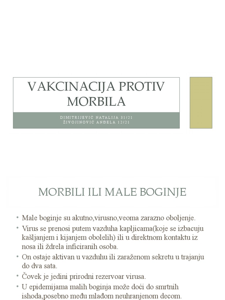 Male Boginje (Morbili) | PDF
