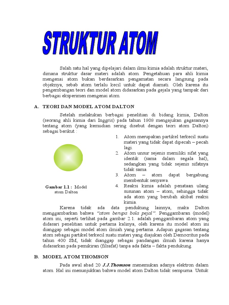 3.3 Struktur Atom Dan Konfigurasi Elektron | PDF | Seni | Sains & Matematika