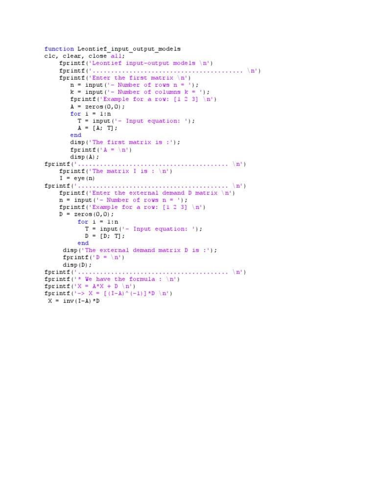 Code Linear Algebra | PDF