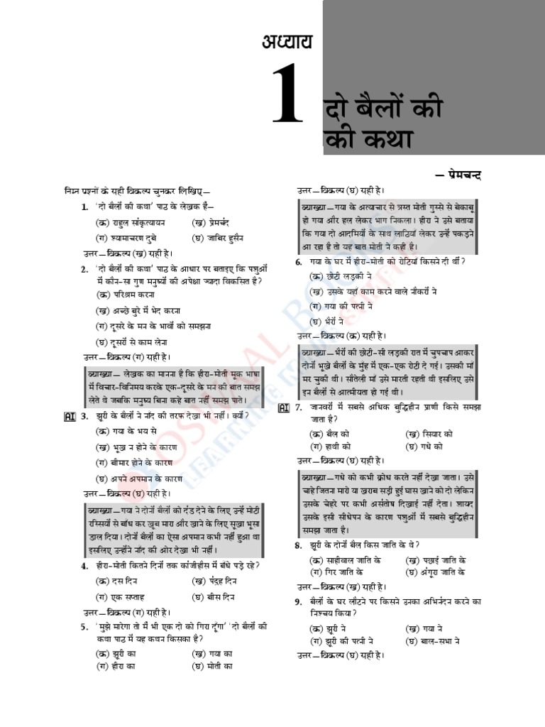 CBSE Class 9th Hindi-A Supplement | PDF
