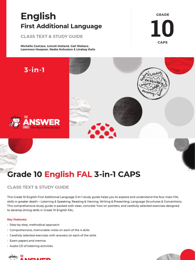 GR 10 Eng FAL 3 in 1 Extracts | PDF