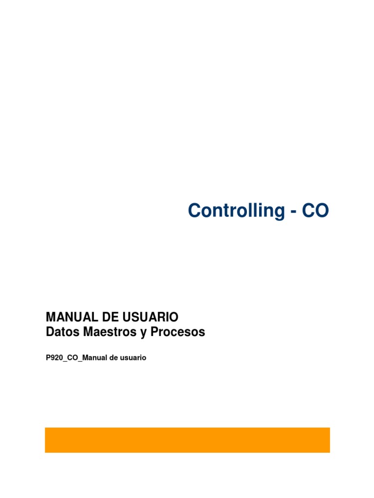 MANUAL SAP Controlling Actualizado | PDF