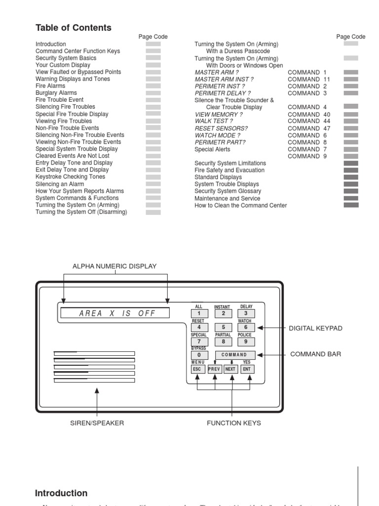 User Manual Radionics D1255 Keypad | PDF