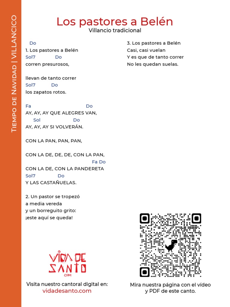 Los Pastores A Belen Acordes y Letra | PDF