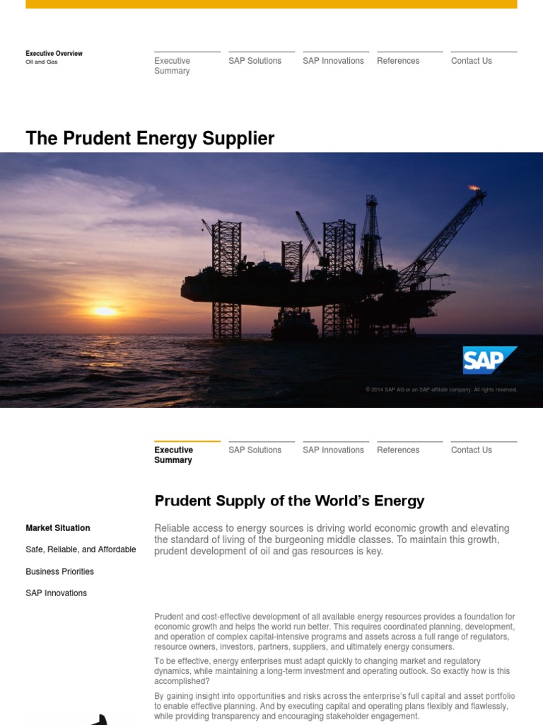 Sap For Oil and Gas Brochure | PDF