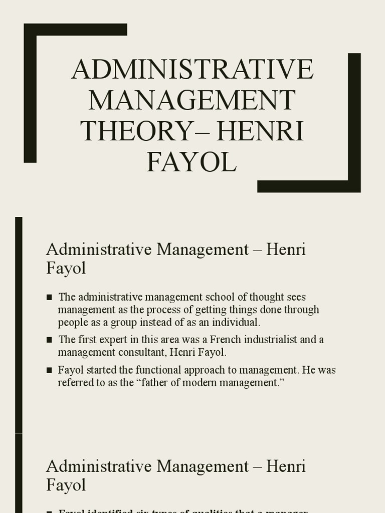Henri Fayol 2020 | PDF