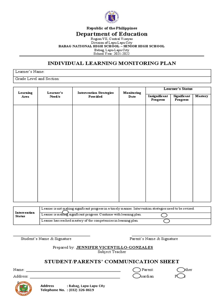 Guidance Forms LDM2 Artifacts | Download Free PDF | Learning | Behavior Modification