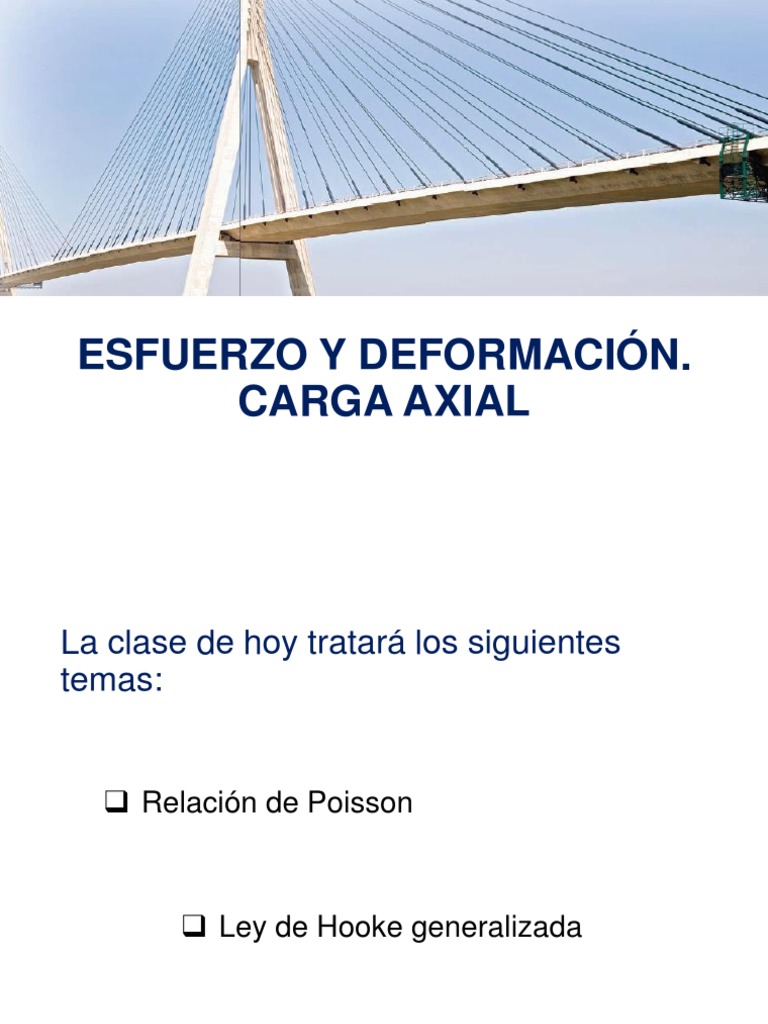 RM1 Clase 09 - Esfuerzo y Deformación. Carga Axial (6) - vCLASE | PDF