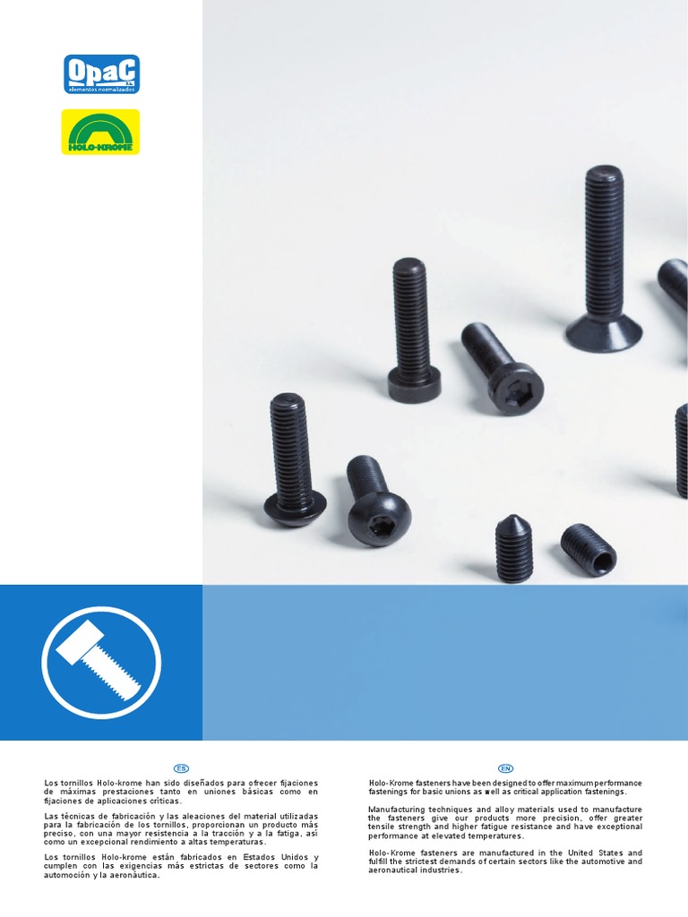 Torniller | PDF | Tornillo | Materiales