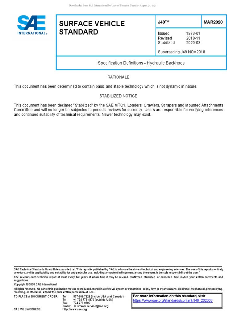 Sae J49-2020 | PDF | Loader (Equipment) | Specification (Technical ...
