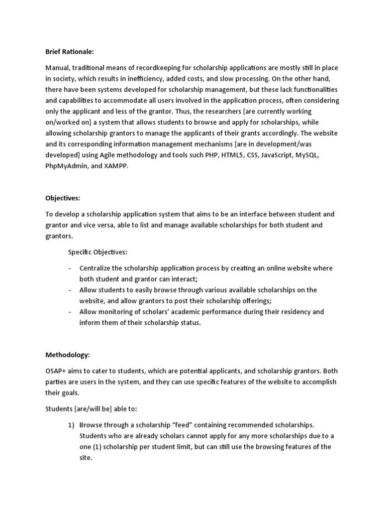 Brief Rationale | PDF | Agile Software Development | Software Development