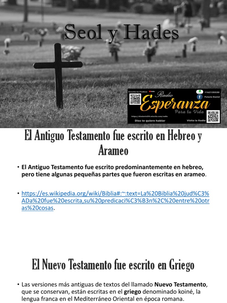 Sheol y Hades | PDF | Saulo | La resurrección de Jesús