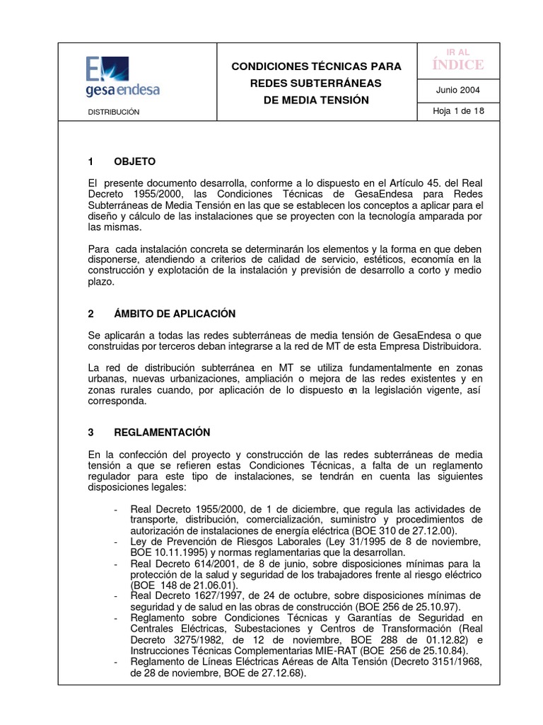 CCTT GESA ENDESA para RSMT | PDF | Hormigón | Subestacion electrica